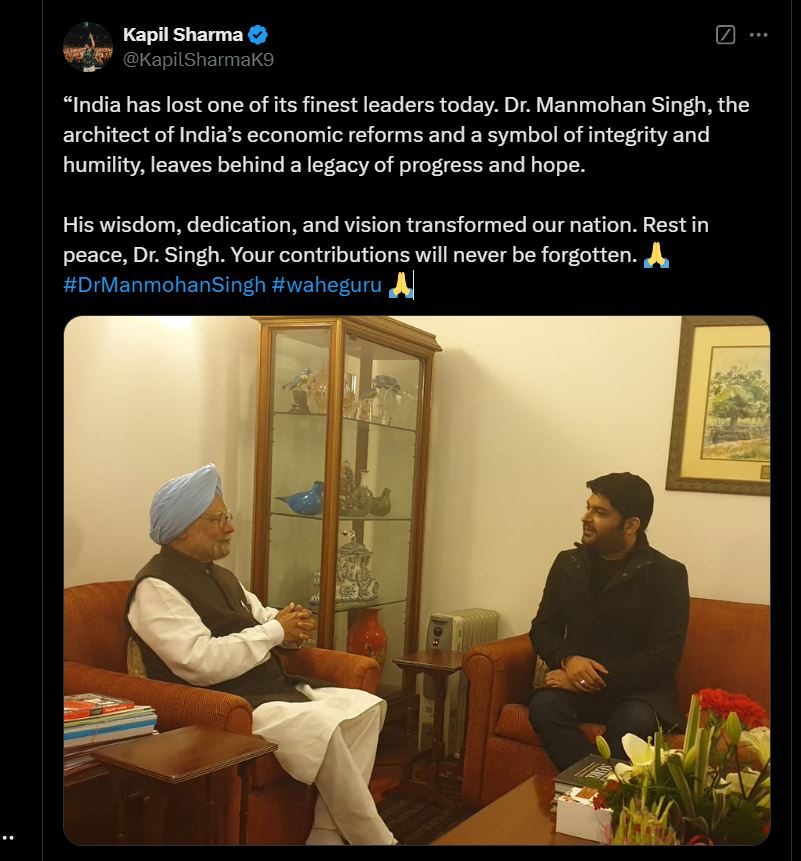 Manmohan Singh dies at 92: Sanjay Dutt, Sunny Deol, Kapil Sharma, Manoj ...