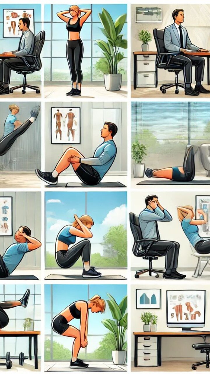 7 desk exercises to reduce belly fat