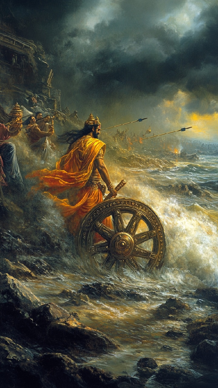 Arjuna के साथ युद्ध करते हुए अंगराज Karna के रथ का पहिया जमीन में क्यों ...