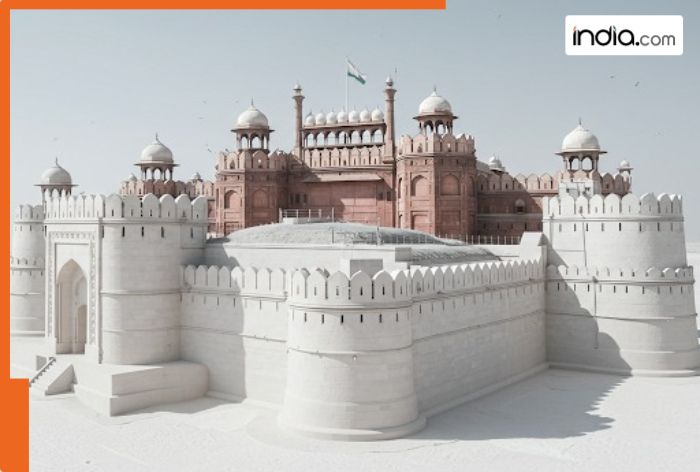 Red Fort was once white in colour, reason behind change in colour is...
