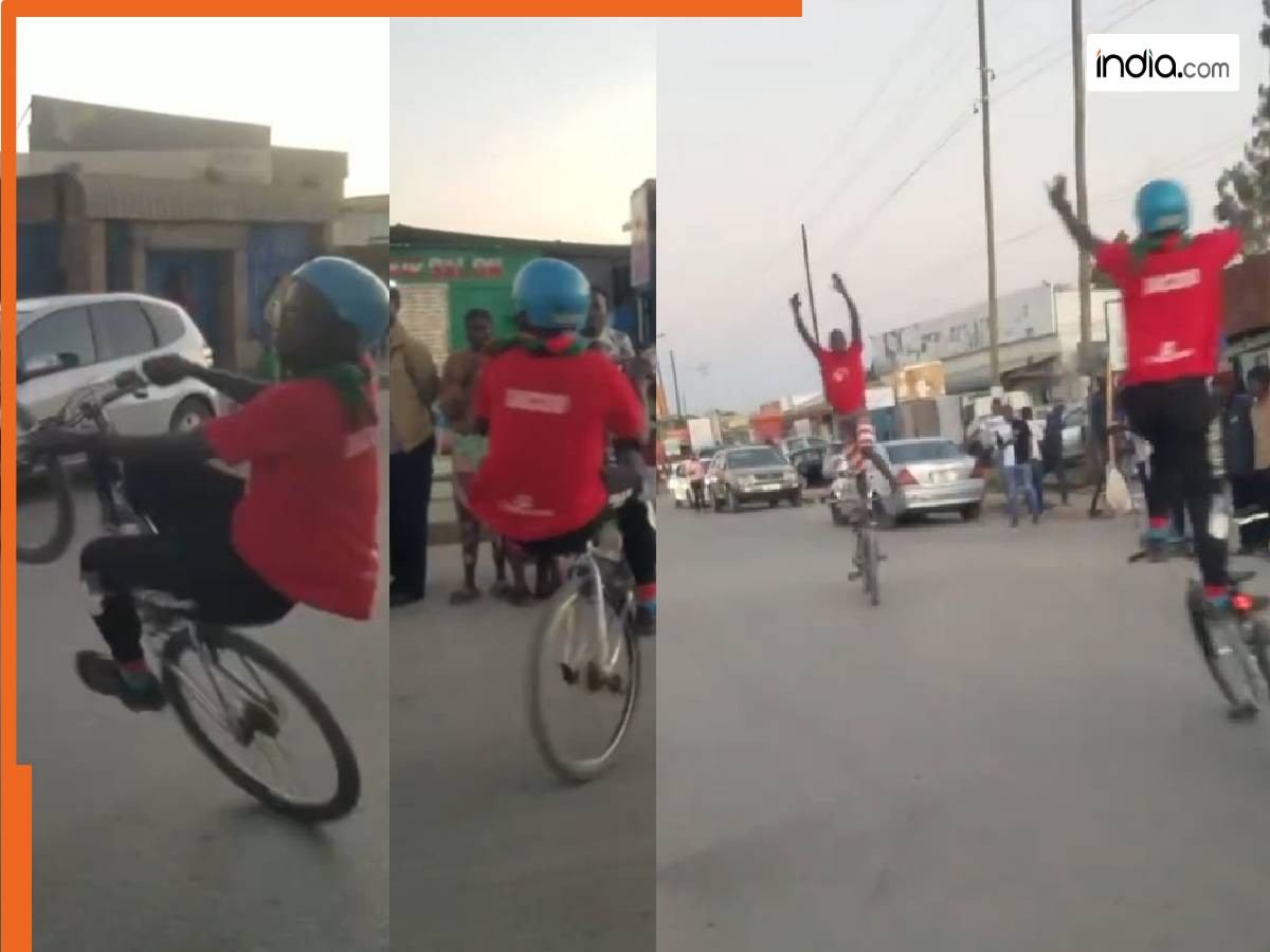 Viral Stunt: लड़कों ने साइकिल से किया ऐसा खतरनाक स्टंट, सोशल मीडिया पर ...
