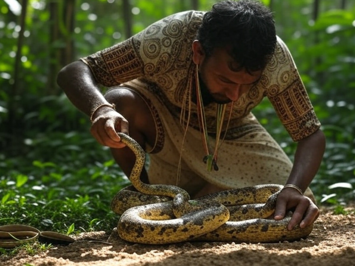 इस भारतीय जनजाति के लिए खिलौना हैं सांप, बच्‍चे भी जहर निकालने में ...