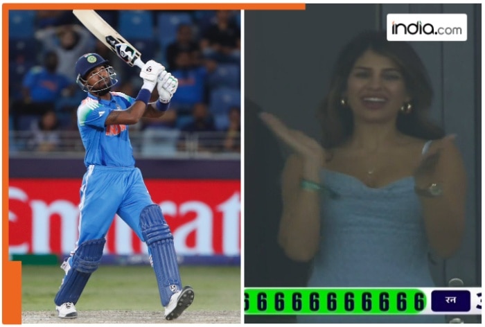 Hardik Pandya's MASSIVE six makes rumoured girlfriend Jasmin Walia jump ...