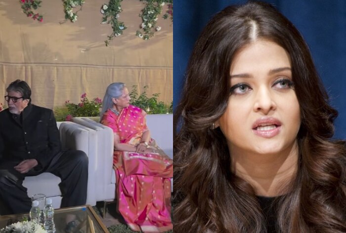 Where is Aishwarya Netizens react as Abhishek Bachchan, Amitabh Bachchan and Jaya attend a close ...