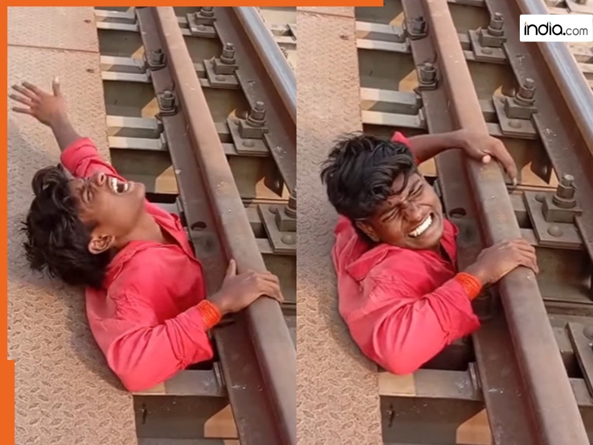 Train Ka Video: ट्रेन की पटरियों में बुरी तरह अटक गया शख्स, फिर जो दिखा ...
