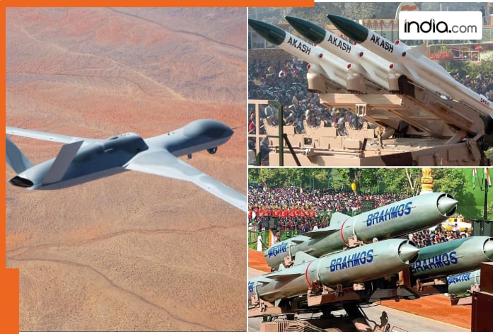 Akash, BrahMos, Sky Striker Drones: Made-in-India weapons that ...