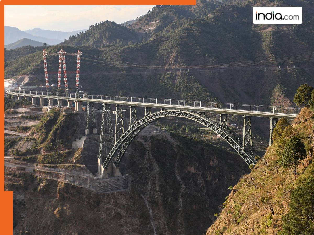 Chenab railway bridge, taller than Eiffel Tower, is constructed by ...