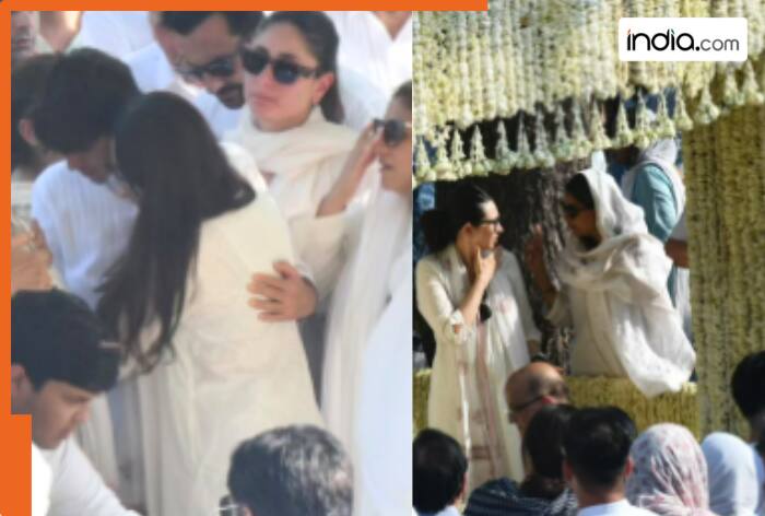 Viral video: Karisma Kapoor looks heartbroken, son Kiaan breaks down at father Sunjay Kapur’s ...