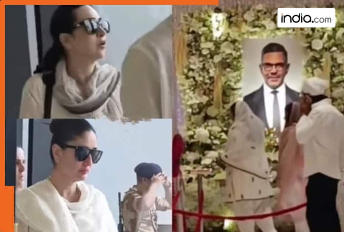 Inside video of Sunjay Kapur's prayer meet goes viral; Ex-wife Karisma Kapoor and Kids Kiaan ...