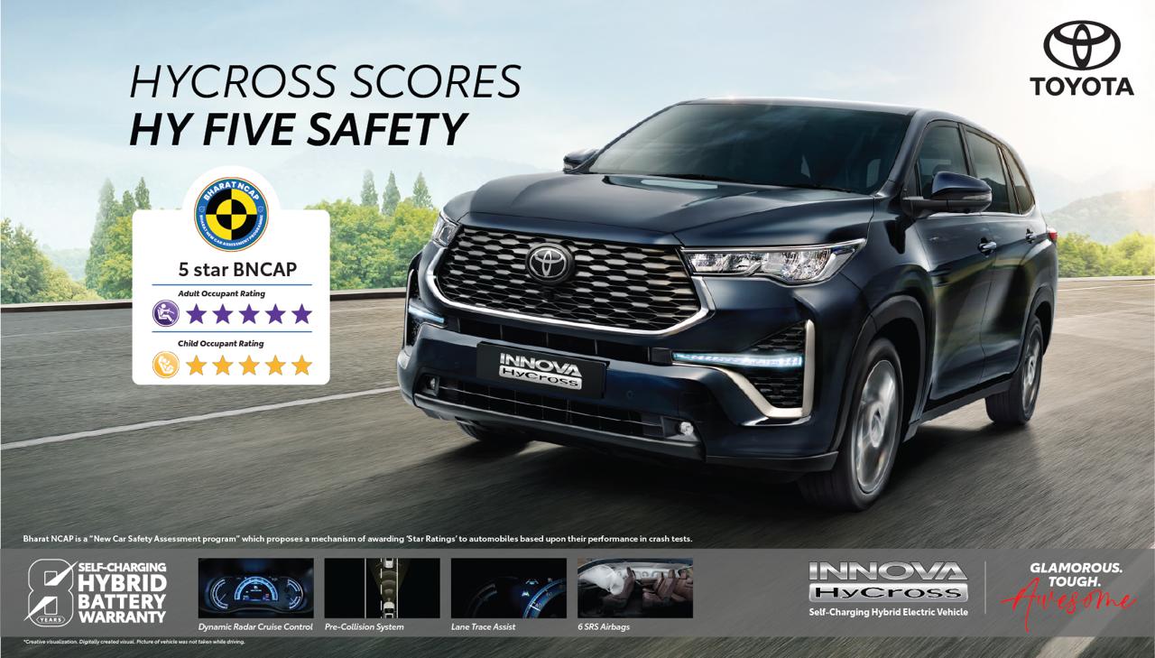 Toyota Innova HyCross Secures Prestigious 5-Star Safety Rating Under ...