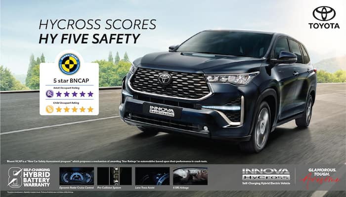 Toyota Innova HyCross Secures Prestigious 5-Star Safety Rating Under ...