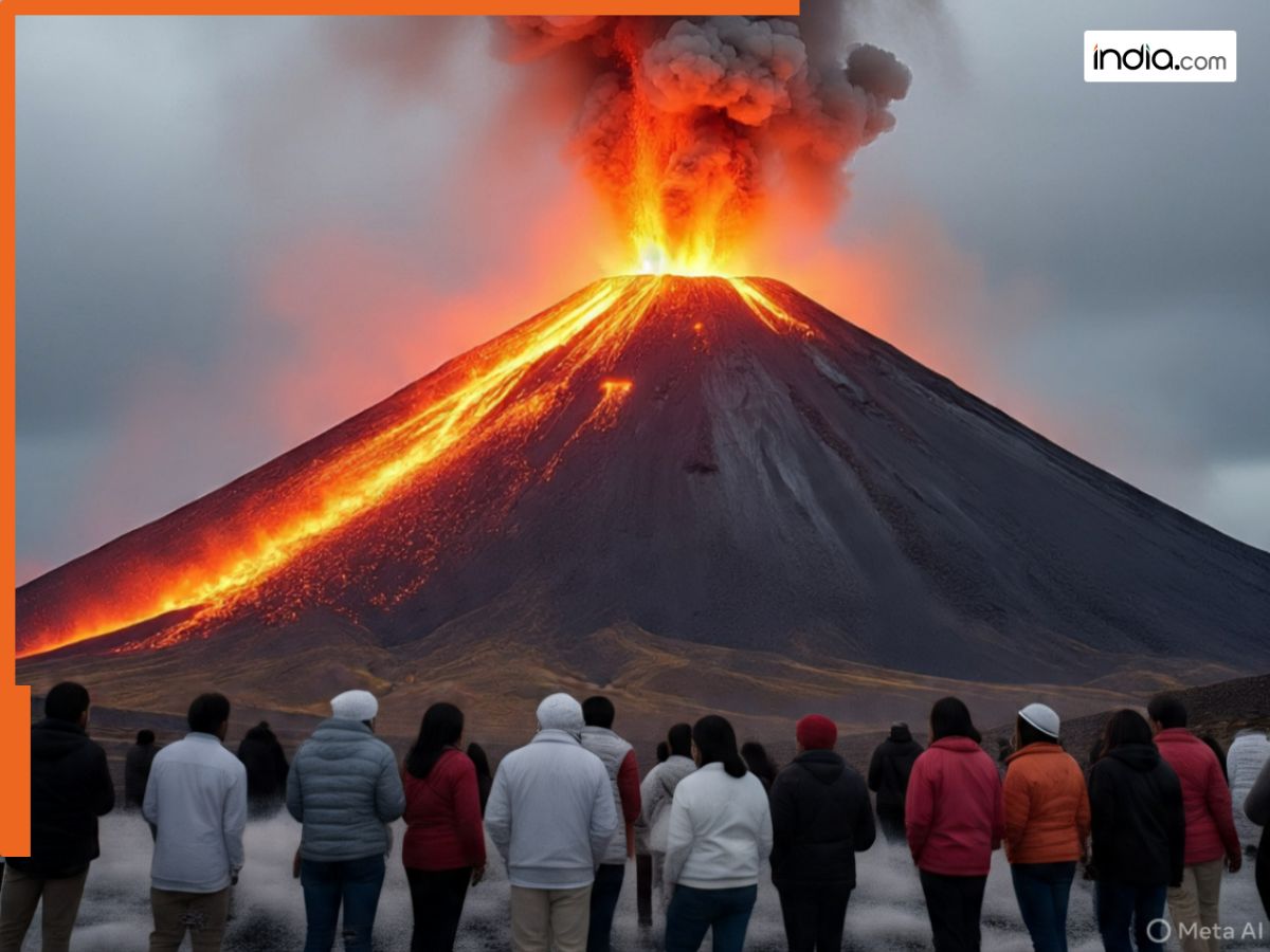 न कोई डर, न घबराहट...ज्वालामुखी फटा फिर भी आसपास घूमते दिखे लोग, हैरान ...