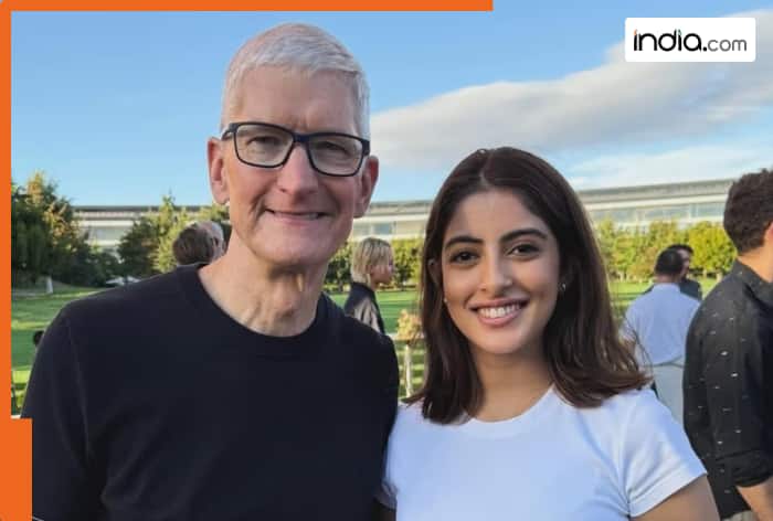 Ahead of Apple iPhone 17 launch, Navya Nanda poses with Tim Cook ...