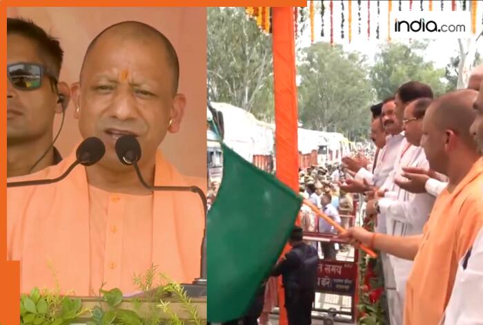 UP CM Yogi sends 48 trucks of flood-relief materials to flood-hit Punjab, Himachal Pradesh ...