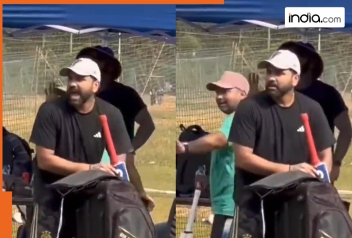 WATCH: Rohit Sharma angry at security guard for stopping young fan; video goes viral