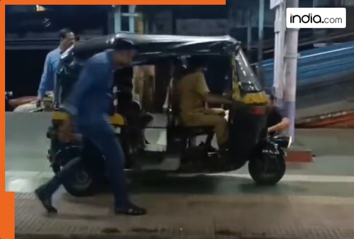 Auto-rickshaw caught plying on railway platform in Mumbai; Video goes ...