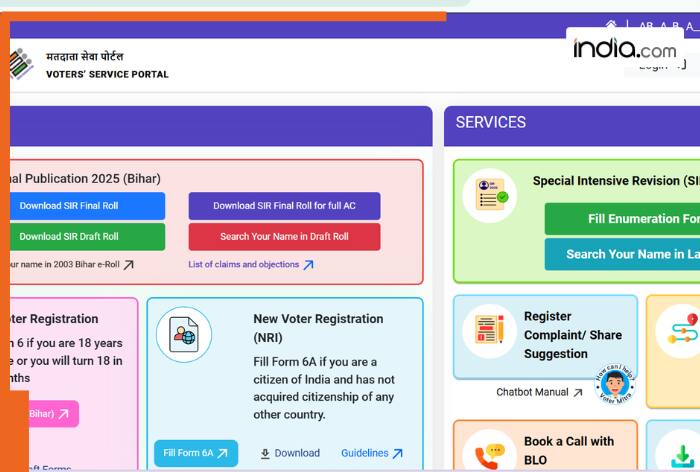 SIR in Bengal: Enumeration form available on ECI website, check steps ...