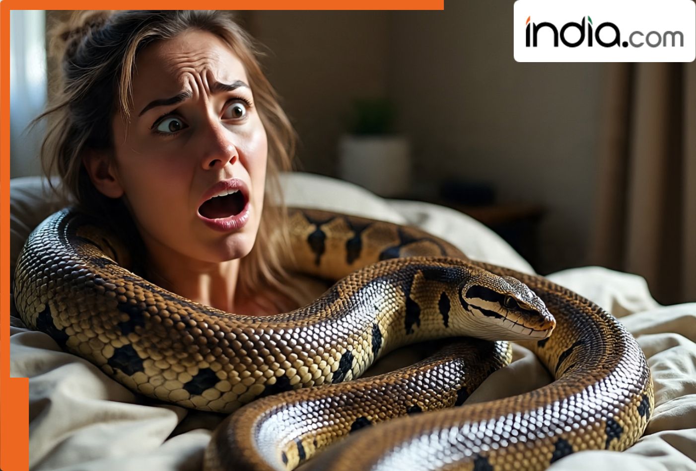 कुत्ता समझ जिसे, वो निकला सांप! महिला की छाती पर कुंडली मारकर बैठा था विशाल अजगर