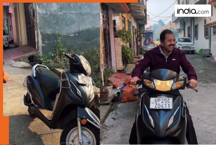 Bareilly man surprises father with new scooty keys on birthday ...