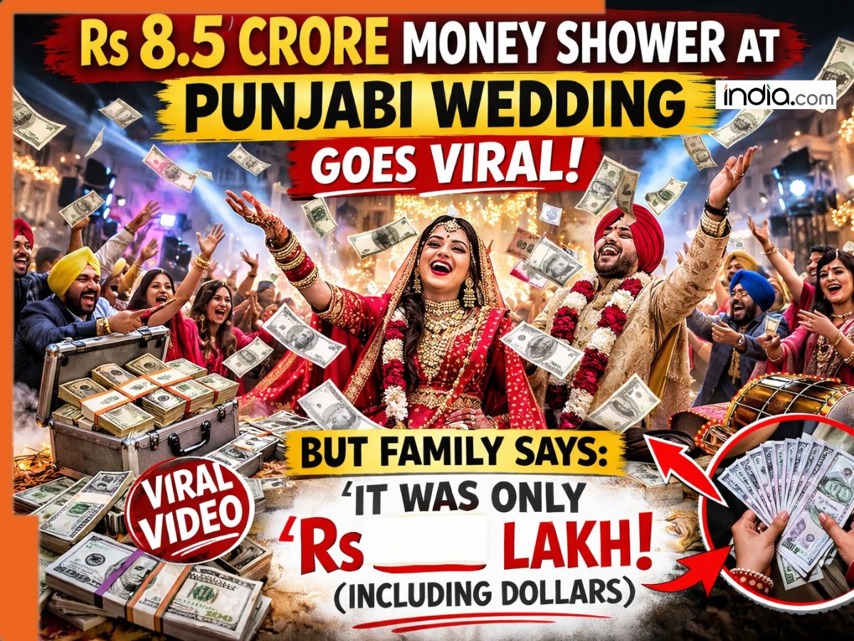 Rs 8.5 crore ‘Money Rain’ at punjabi wedding? Viral video shocks ...