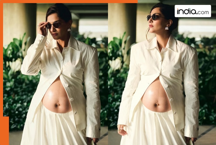 Sonam Kapoor steps out in elegant all-white look, proudly flaunts baby ...