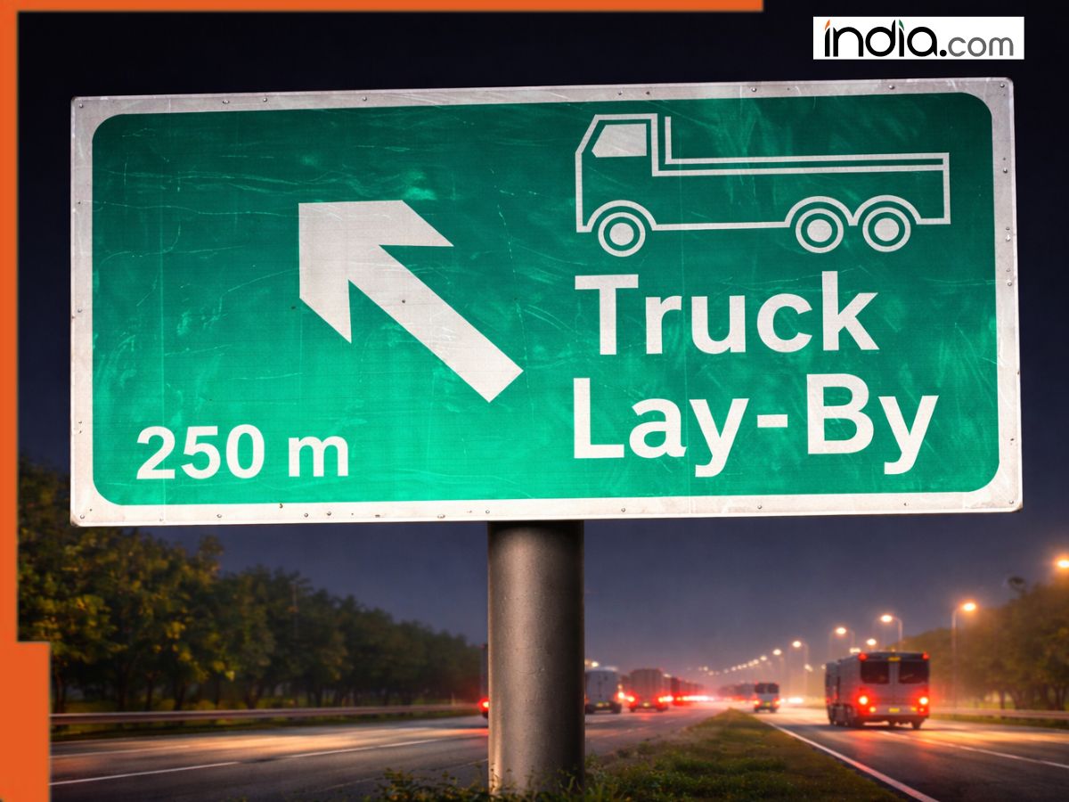 हाईवे के किनारे क्यों लगा होता है 'Truck Lay-By' का साइन बोर्ड? जानें ...