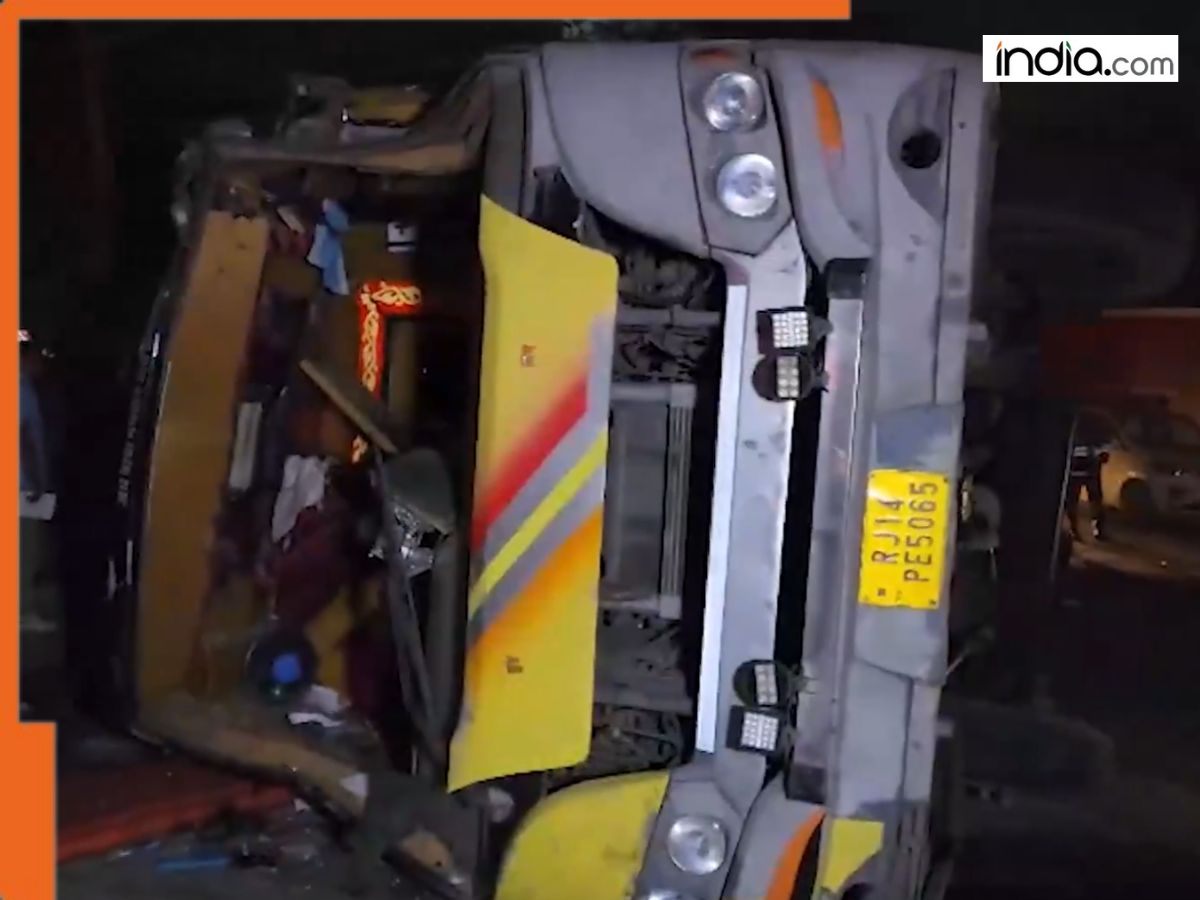 Delhi Karol Bagh Bus Accident: Rajasthan-bound double-decker overturns ...
