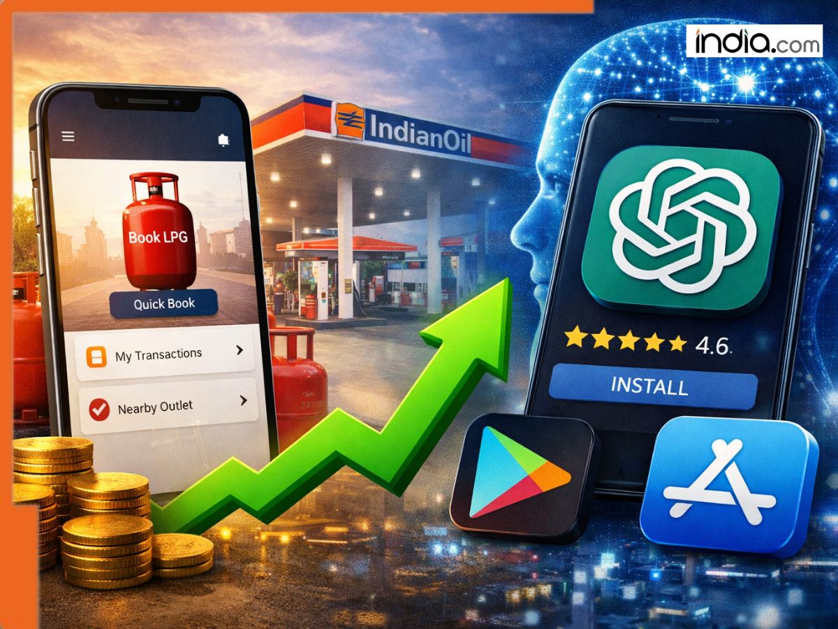 IndianOil ONE LPG booking app overtakes ChatGPT to top Google Play ...
