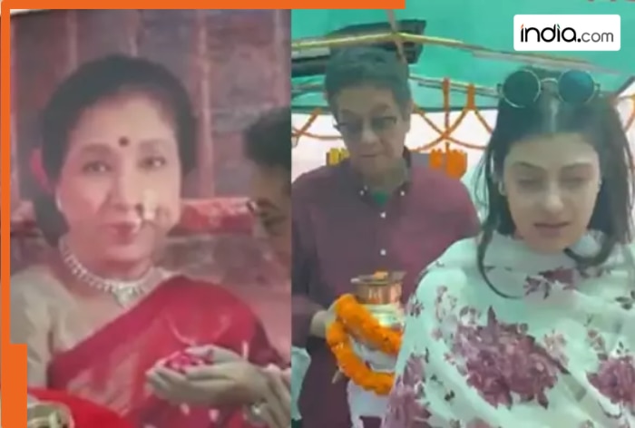Zanai Bhosle breaks down during final rituals of Asha Bhosle in ...