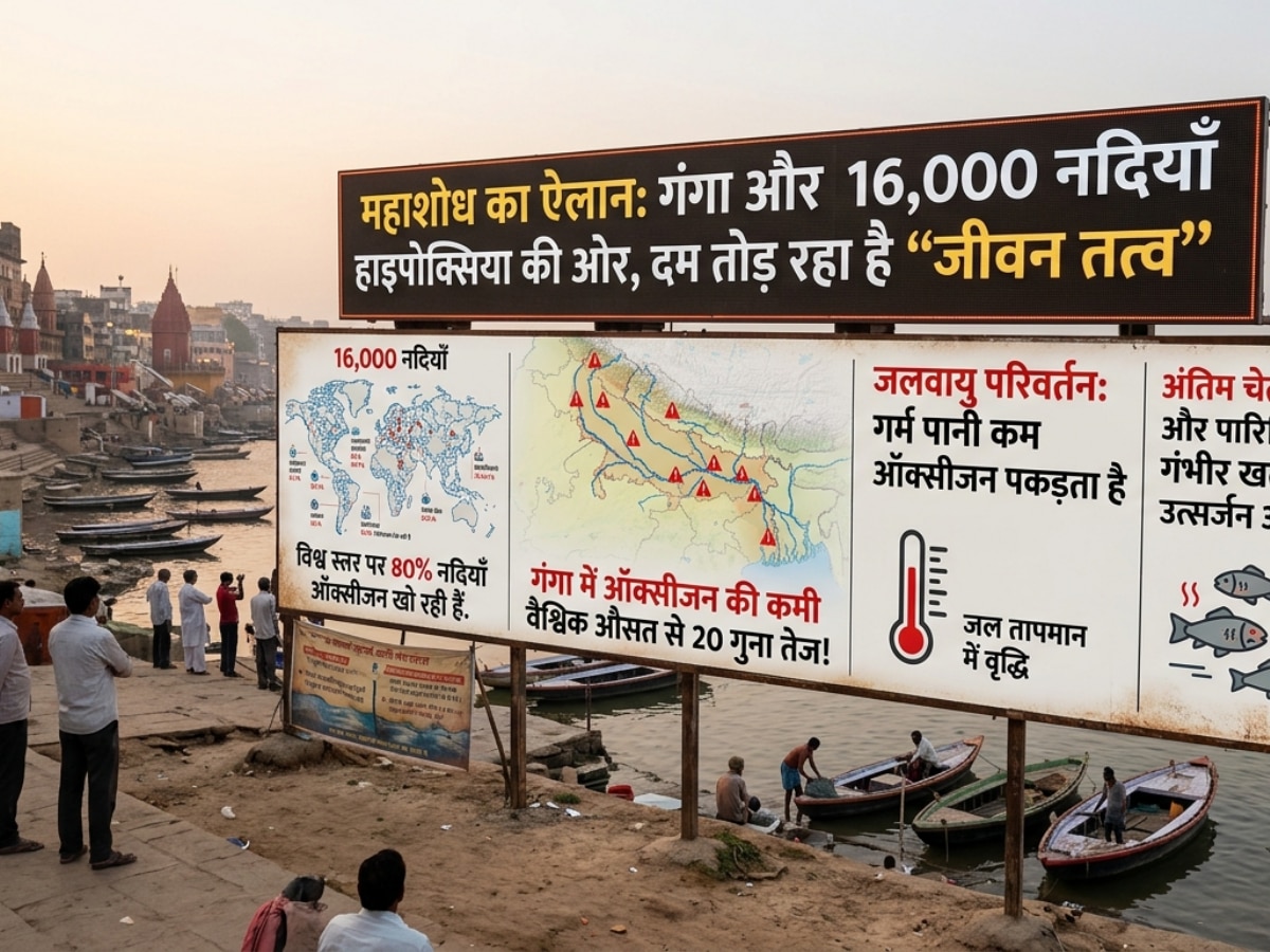 गंगा पर महासंकट, नदी में 20 गुना तेजी से कम हो रहा ‘जीवन तत्व ...