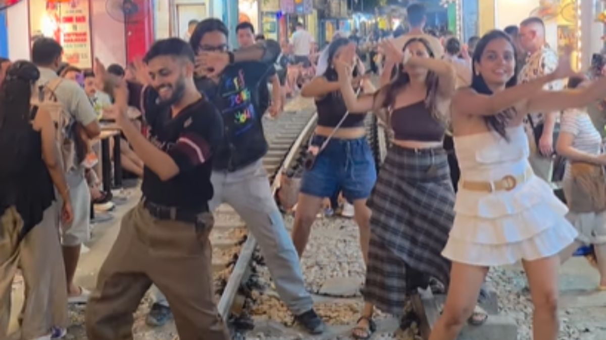 Indian group’s Chaiyya Chaiyya reel on Vietnam Train Street on social ...