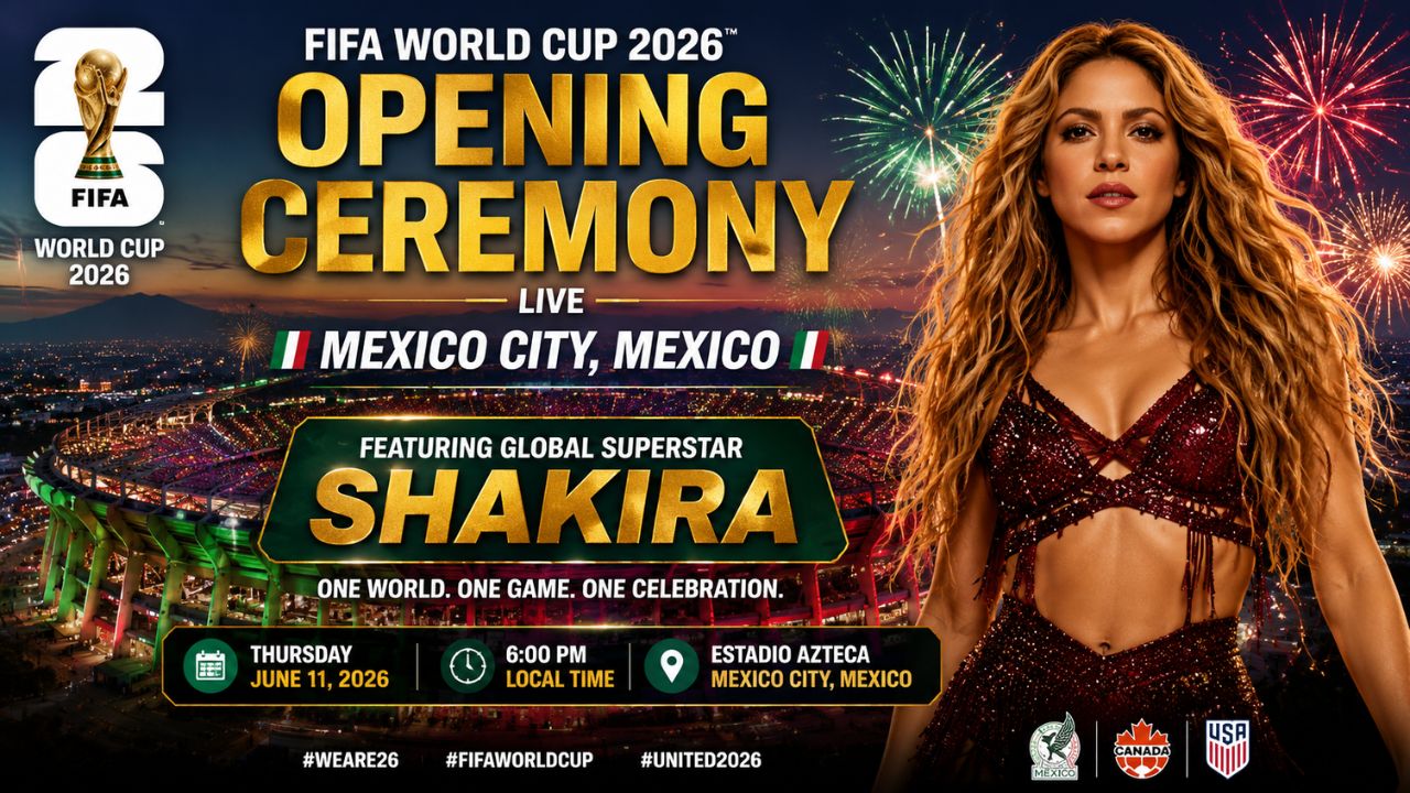 FIFA World Cup 2026 Mexico City Opening Ceremony: Shakira, Burna Boy ...